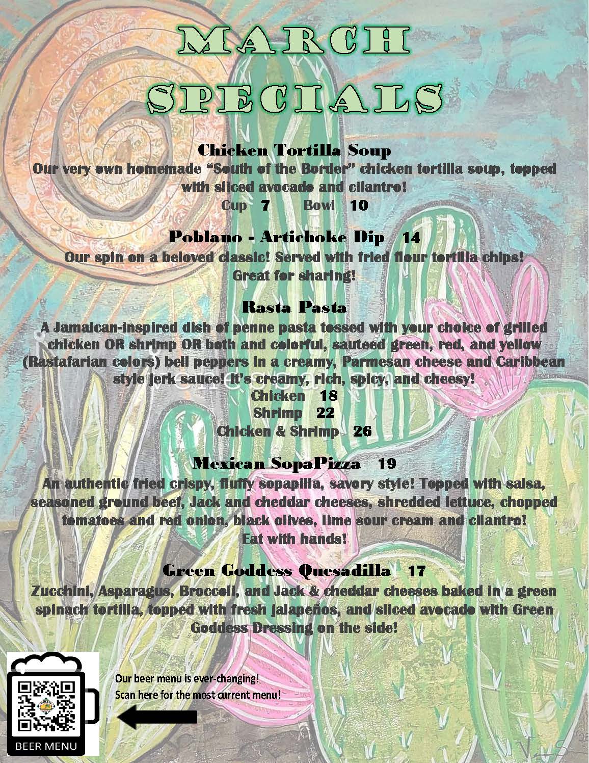 Menus – Poco's